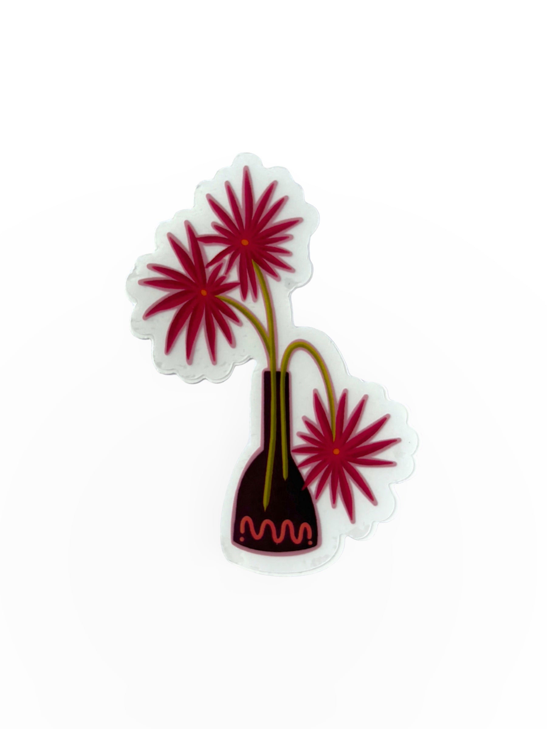 Flower Vase Clear Sticker – Emilia Art Stuff